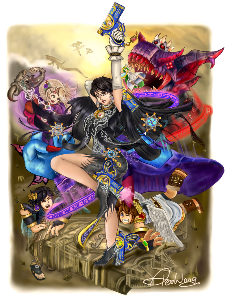 Bayonetta Crushing the Angels by kwokshing0905 on DeviantArt