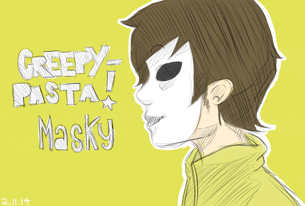 Masky Creepypasta Drawing