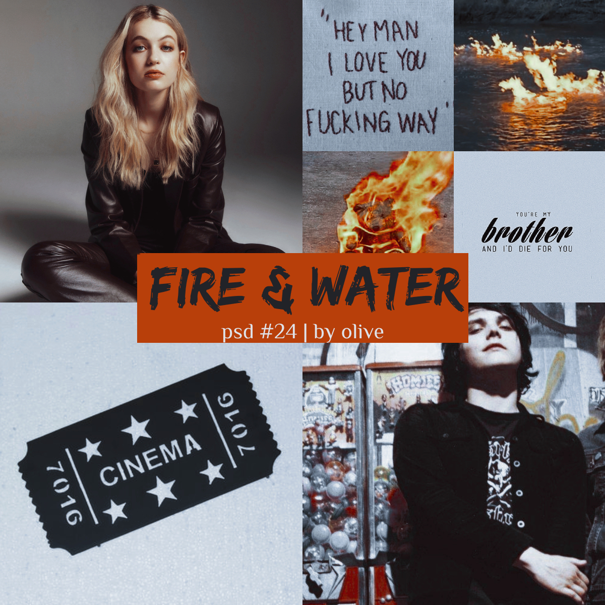 PSD 024 : FIRE AND WATER by ooollliiivvveee on DeviantArt