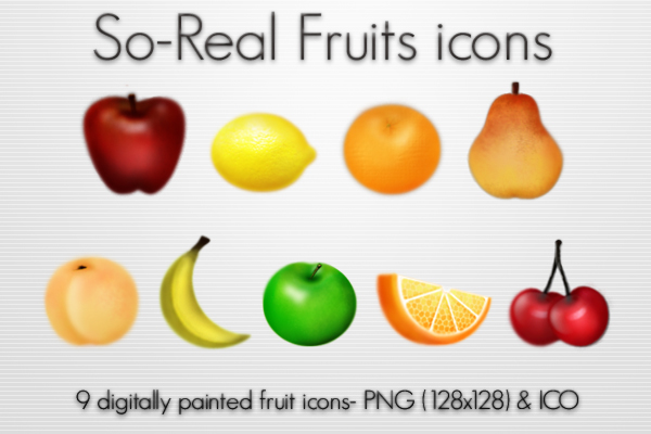 So-Real Fruits icons by kittenbella on DeviantArt