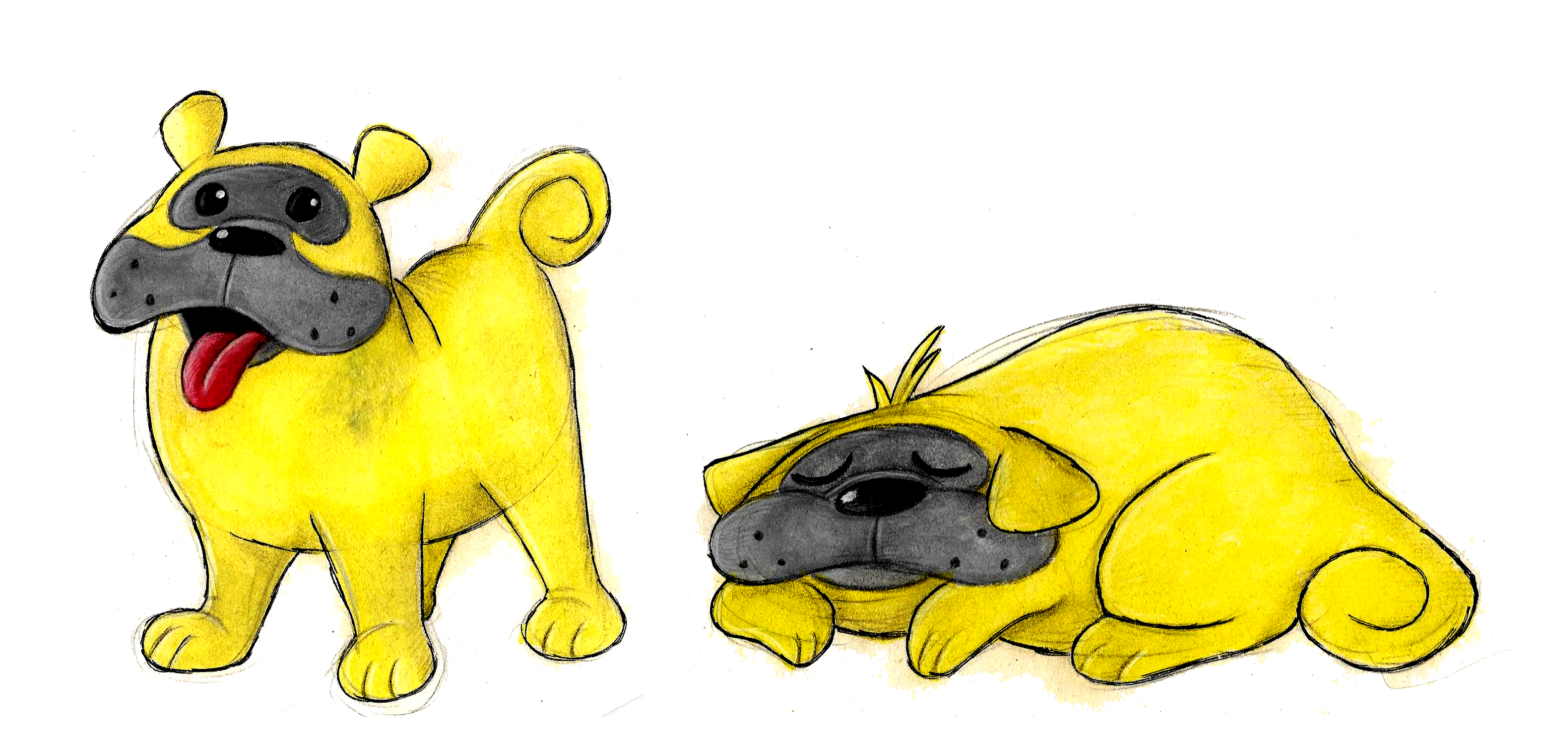 Little Yellow Pug by pineapplepidecd92 on DeviantArt