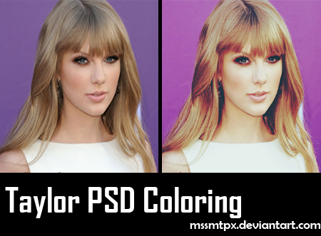 Taylor Swift Coloring PSD by mssmtpx on DeviantArt