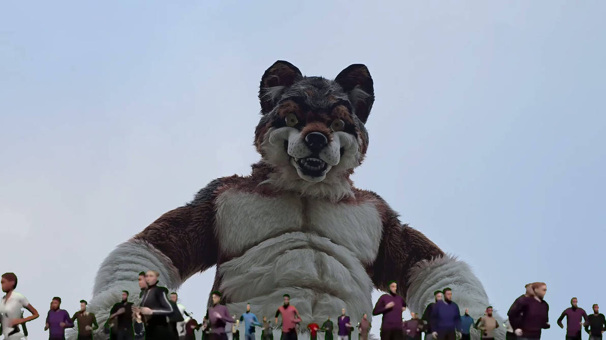Crowd-chasing by RogueMEGAWOLF on DeviantArt
