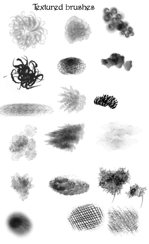 Textured Custom Brushes by Amelius on DeviantArt