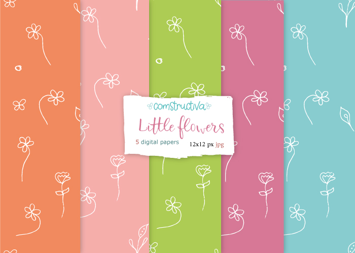 Little-flowers Paper Set by Constructiva on DeviantArt