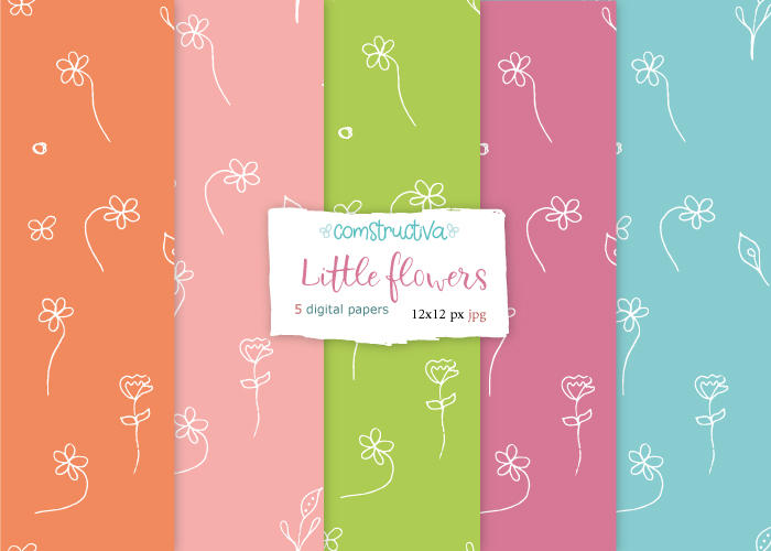 Little-flowers Paper Set by Constructiva on DeviantArt
