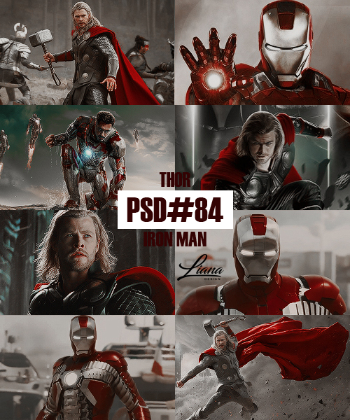 PSD 84 :: Iron Man Vs. Thor by nazomel on DeviantArt