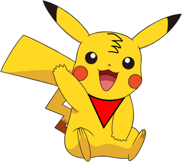 Colin the Pikachu red scarf Sitting and waving by ColinPikachu8 on ...