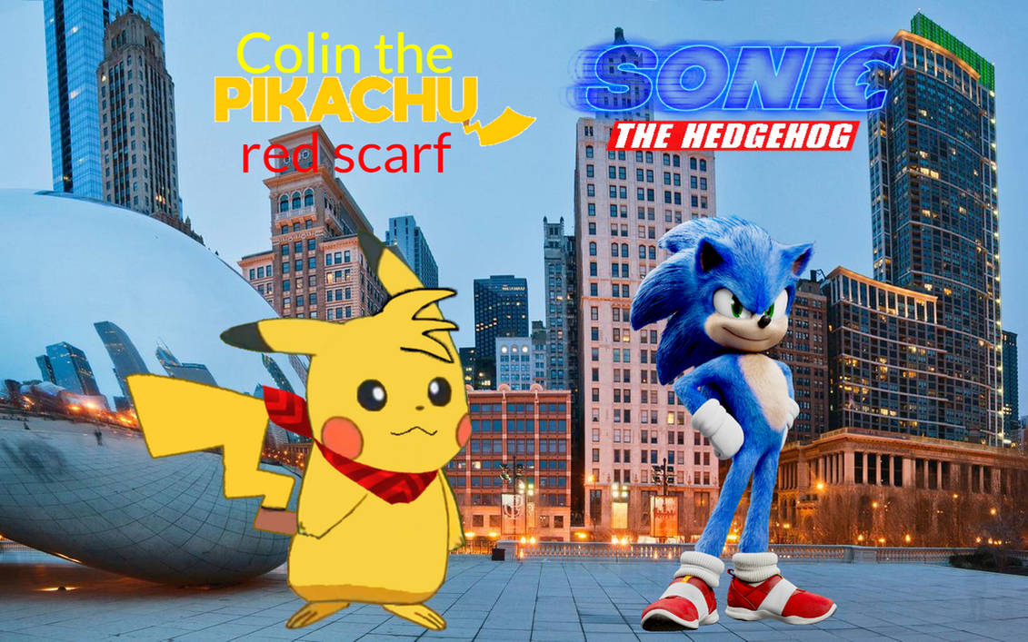 Colin the Pikachu red scarf and Sonic Movie by ColinPikachu8 on DeviantArt