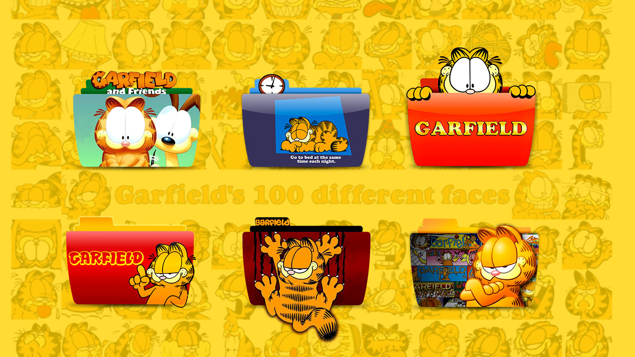 Garfield folder icons by yavvee on DeviantArt