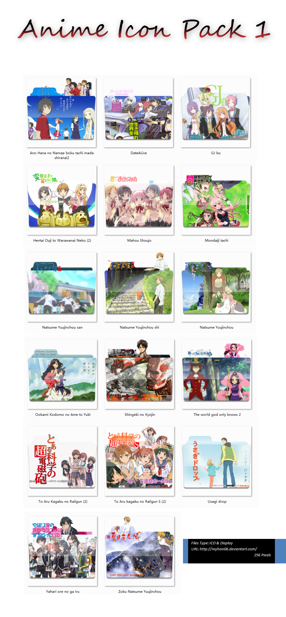 Anime Icon Pack 1 by Reyhan06 on DeviantArt