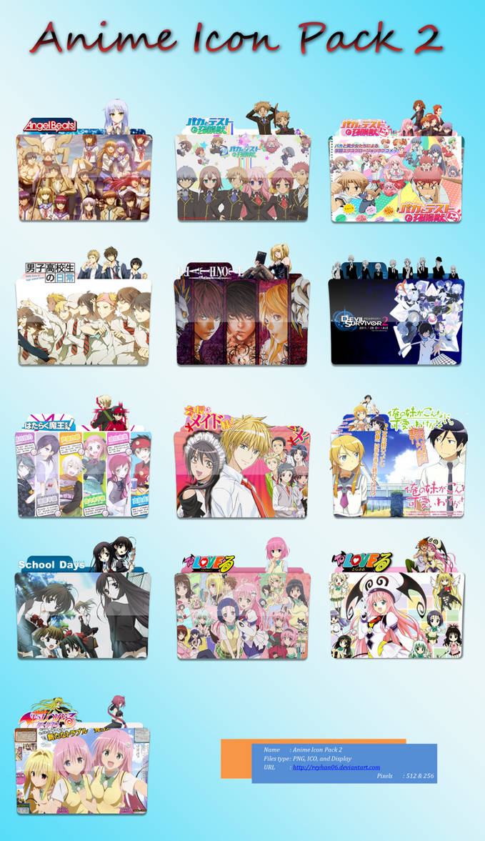 Anime Icon Pack 2 by Reyhan06 on DeviantArt