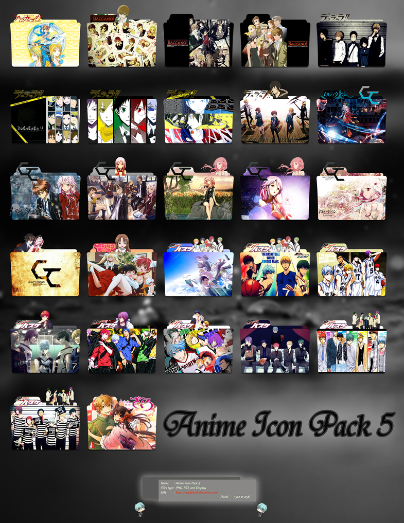 Anime Icon Pack 5 by Reyhan06 on DeviantArt