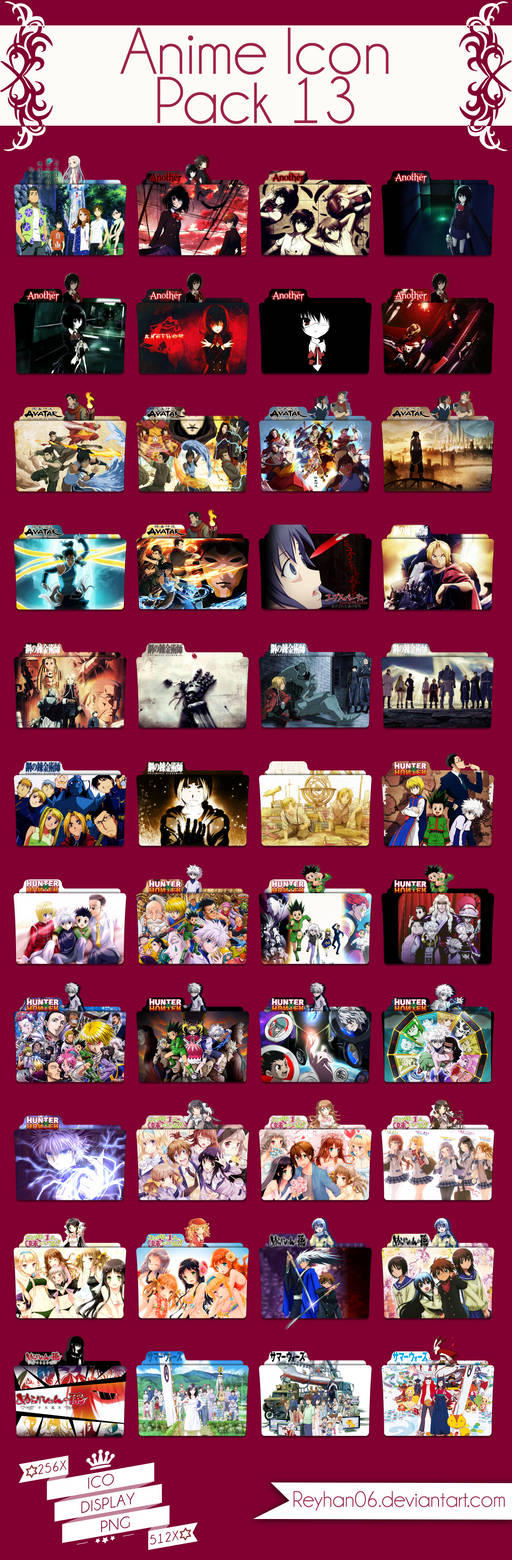 Anime Icon Pack 13 by Reyhan06 on DeviantArt
