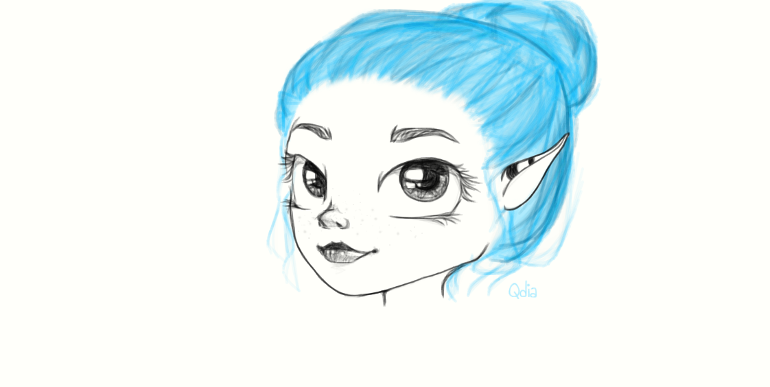 Pic #3 - Blue Hair Elf Girl by Kagu-chan-create on DeviantArt