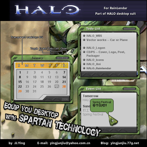 HALO Rainlendar by JJ-Ying on DeviantArt
