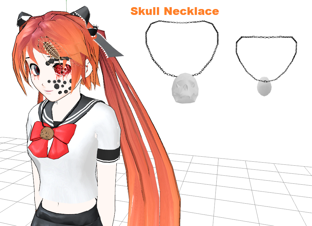 MMD Skull necklace by AnimeKaylaie on DeviantArt