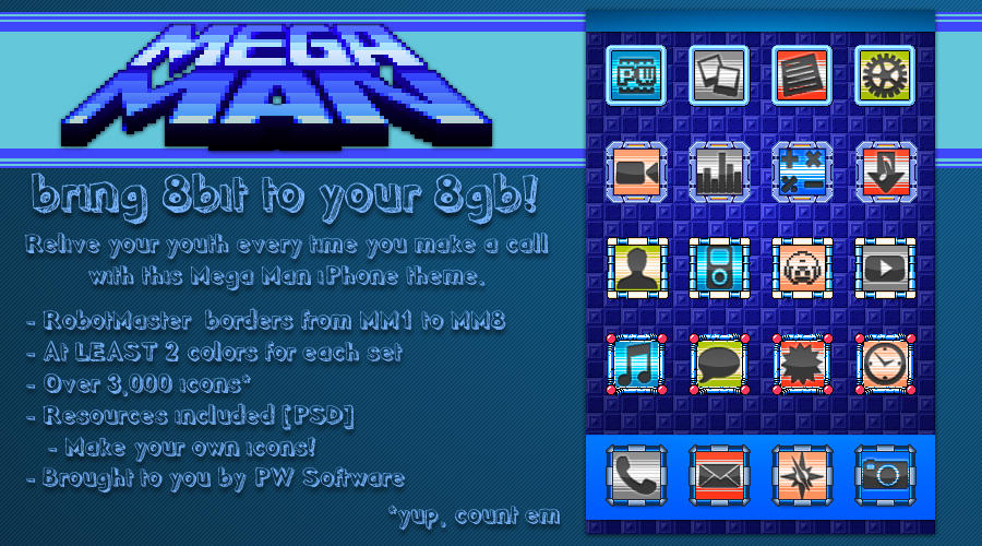Mega Man iPhone Theme by Nokadota on DeviantArt