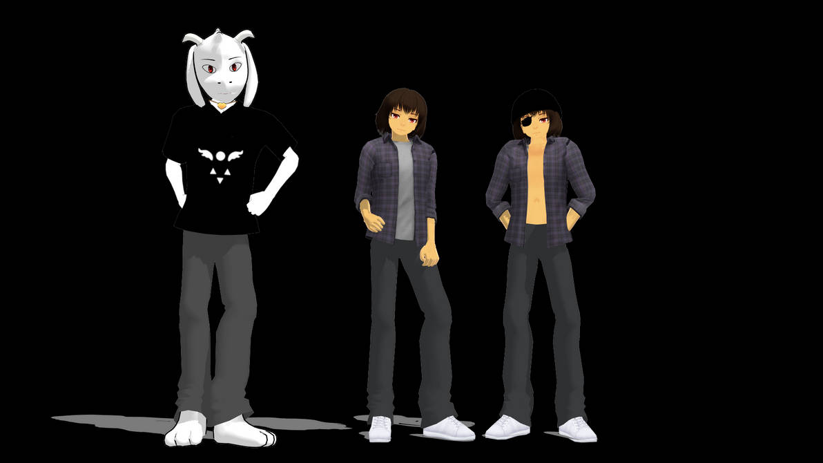 MMD Drunk Chara models dl : Frisk and Asriel ! by Linklecreusois on ...