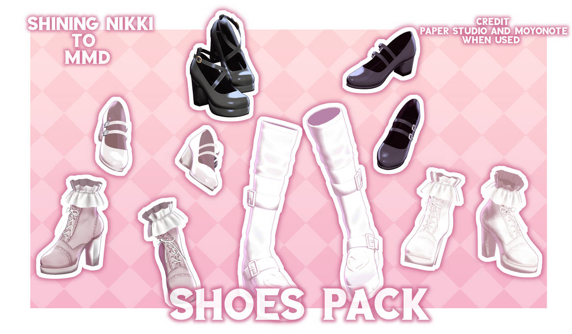 [MMD-Shining Nikki] Shoes Pack + Download by MonoCereal on DeviantArt