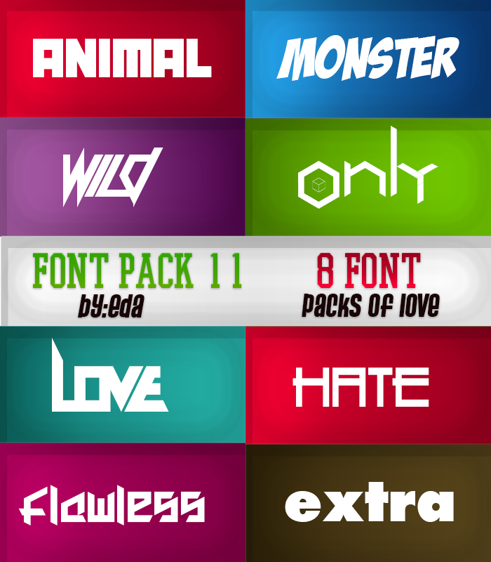 Font Pack (2) by EdaOran on DeviantArt
