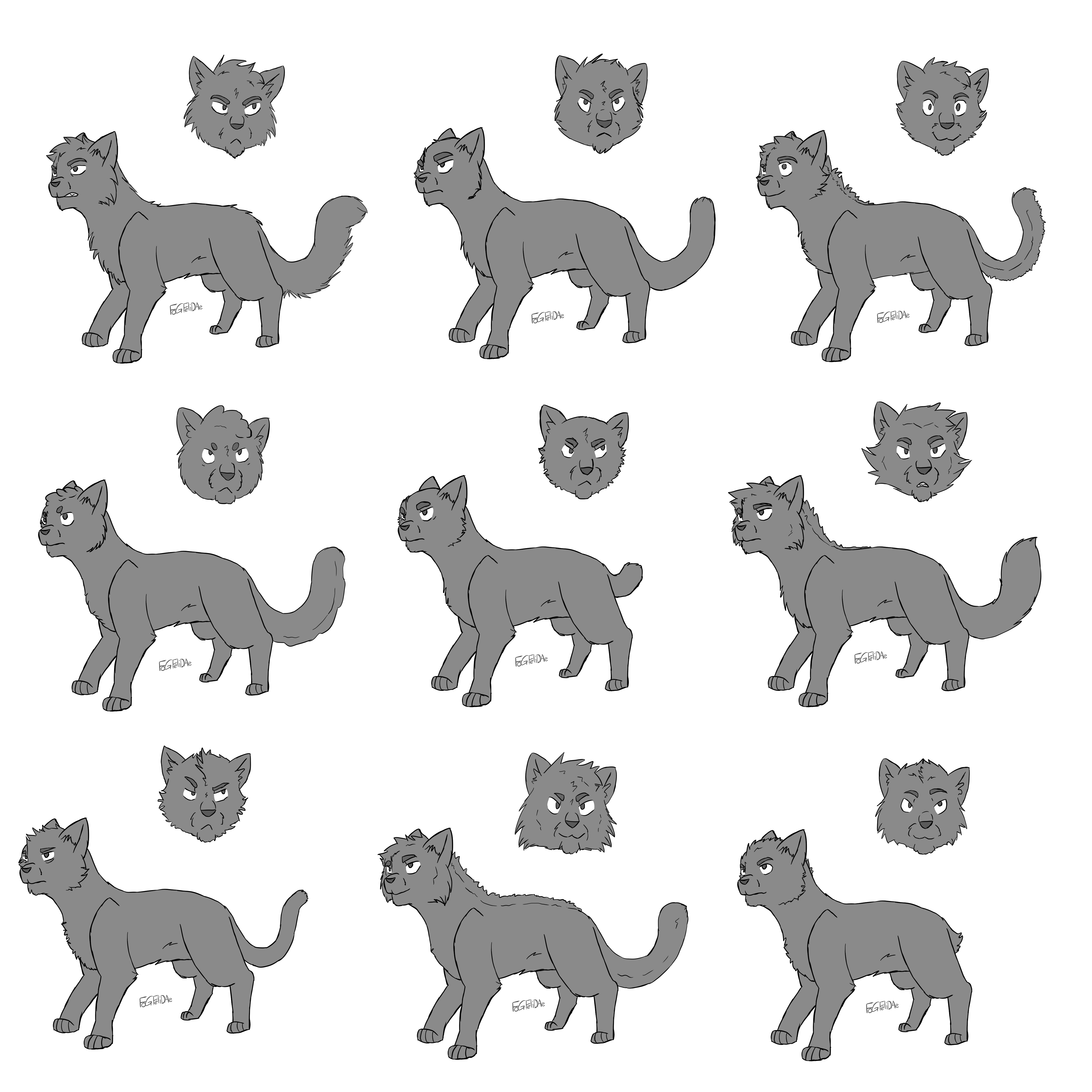 FREE Cat Base/lineart (Easy to color) by FogFelidae on DeviantArt