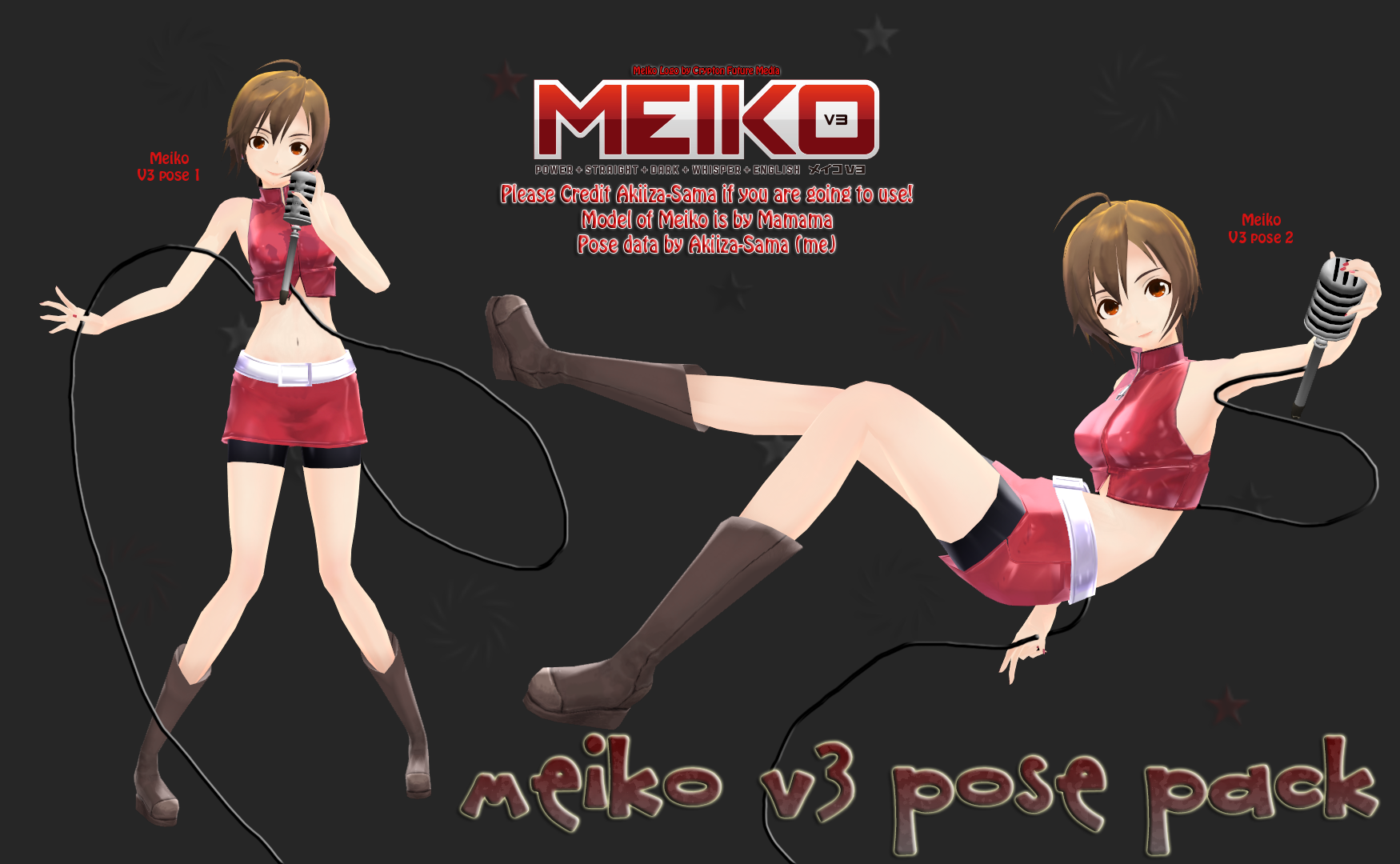 Meiko V3 Pose Data DL by Akiiza-sama on DeviantArt