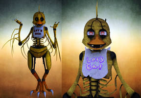 FNAF 4 nightmare Chica and cupcake by RealMoonlight on DeviantArt