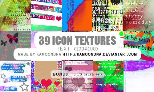 39 icon textures (text) by KaMoonDNA on DeviantArt