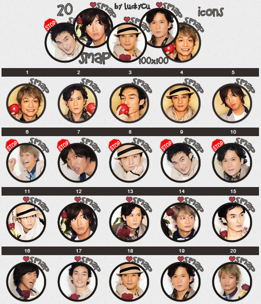 SMAP icons by LuckyCu on DeviantArt