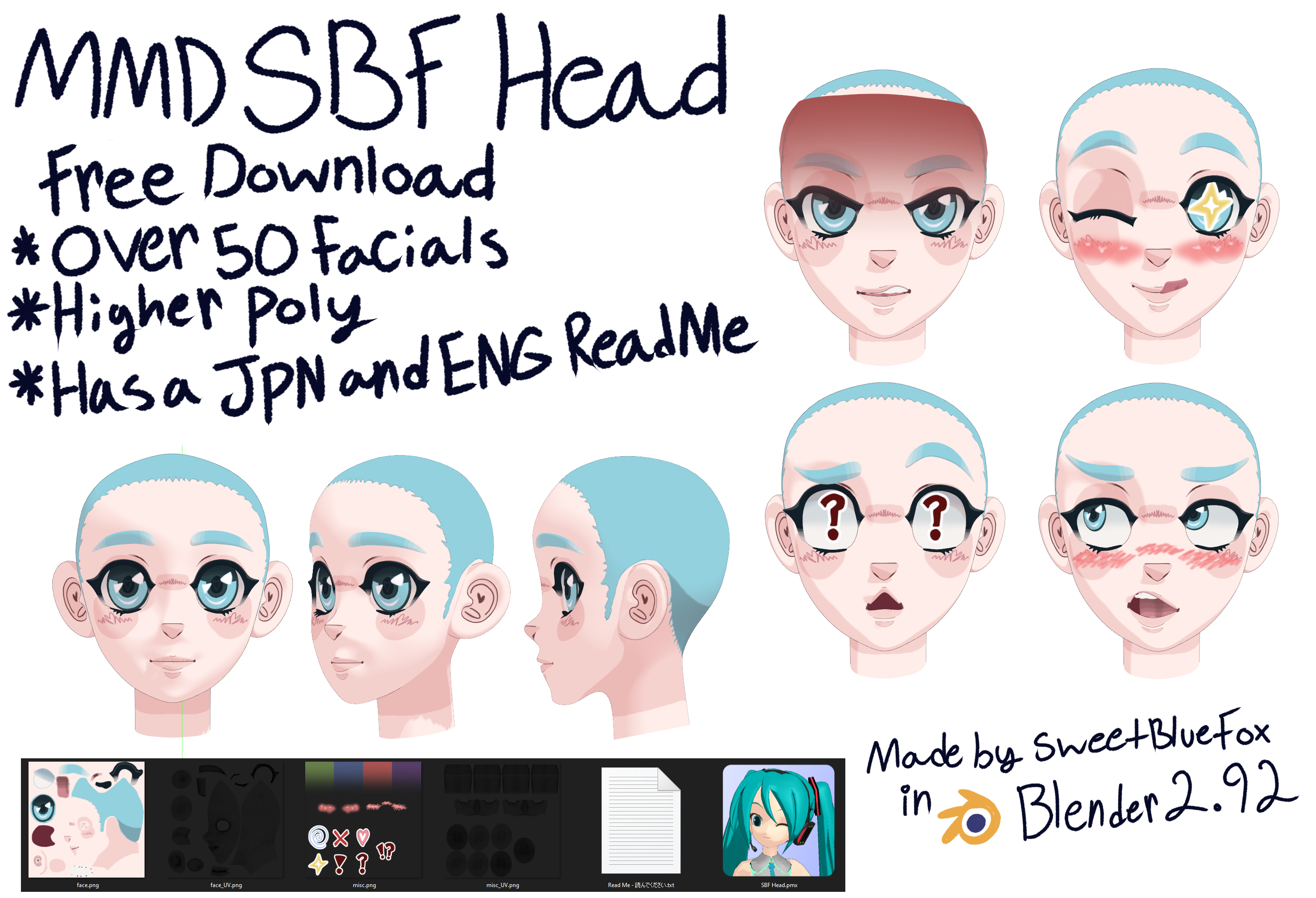 MMD DL - SBF Head by Tabby-Tim on DeviantArt