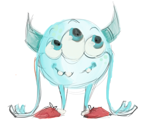 lil blue monster by MiekyMouse on DeviantArt