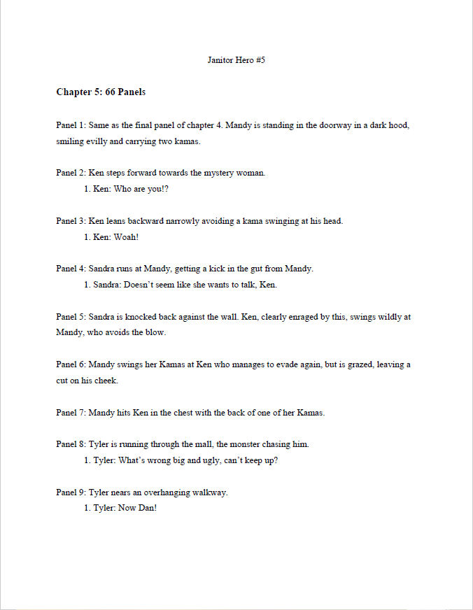 Janitor Hero Chapter 5 Script by JJaz1 on DeviantArt