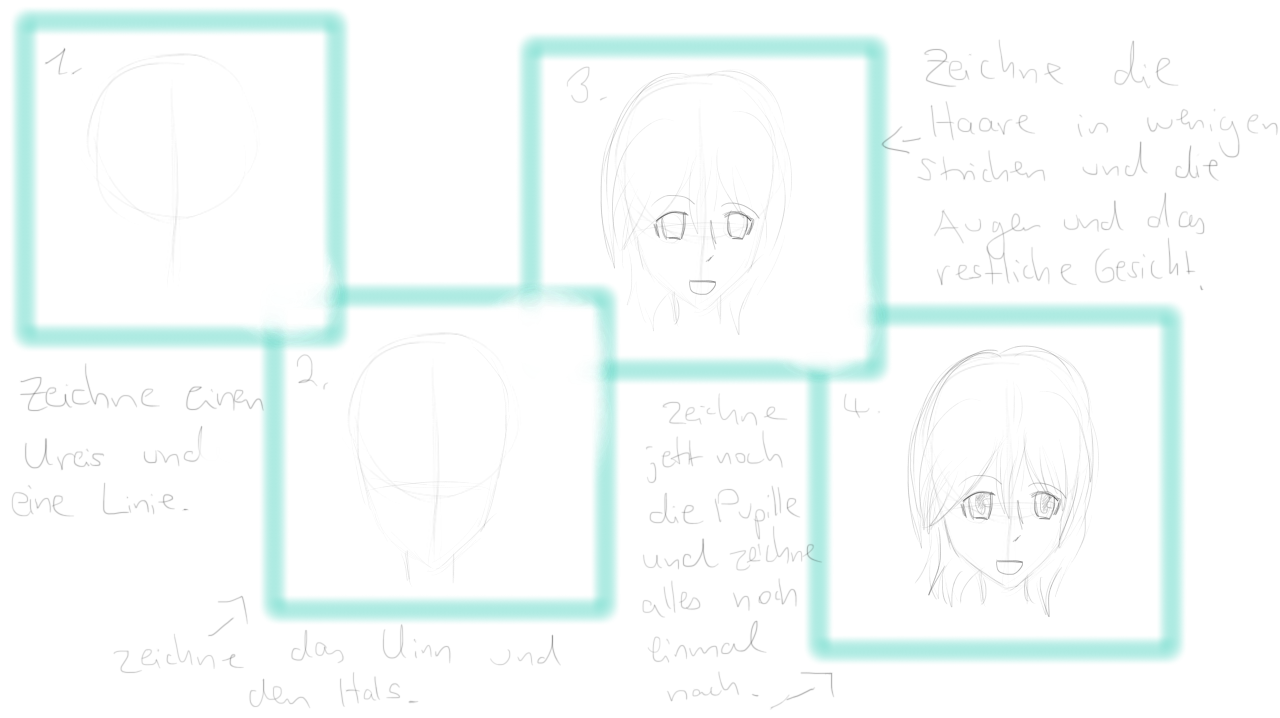 How to draw a manga head by okami-chan774 on DeviantArt