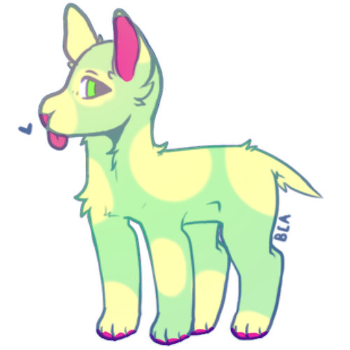 Lemon-Lime Wolf by aarkavillo on DeviantArt