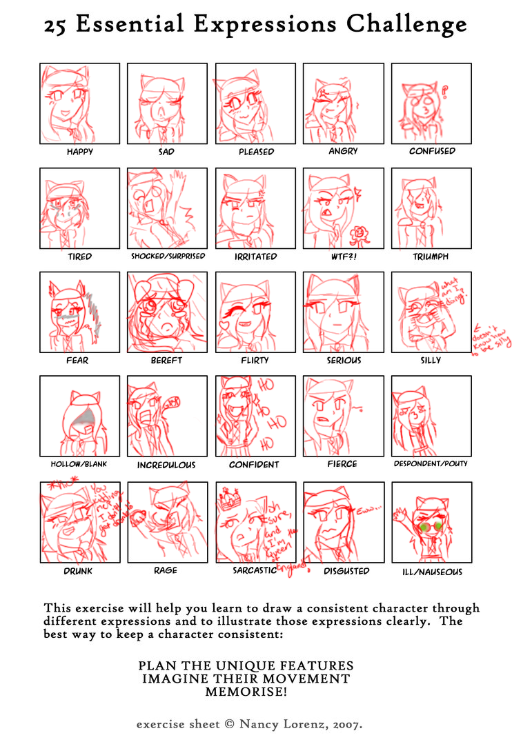 25 Essential Emotions-Hanaru by NightfireXD on DeviantArt