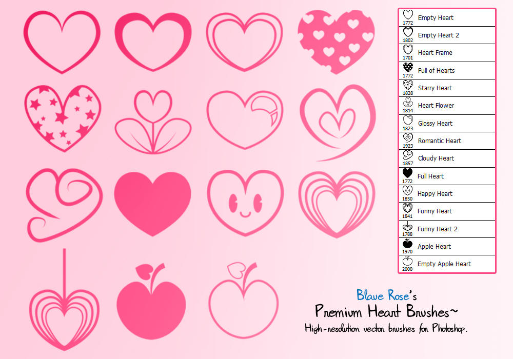 Heart Brushes by Blaue-Rose on DeviantArt