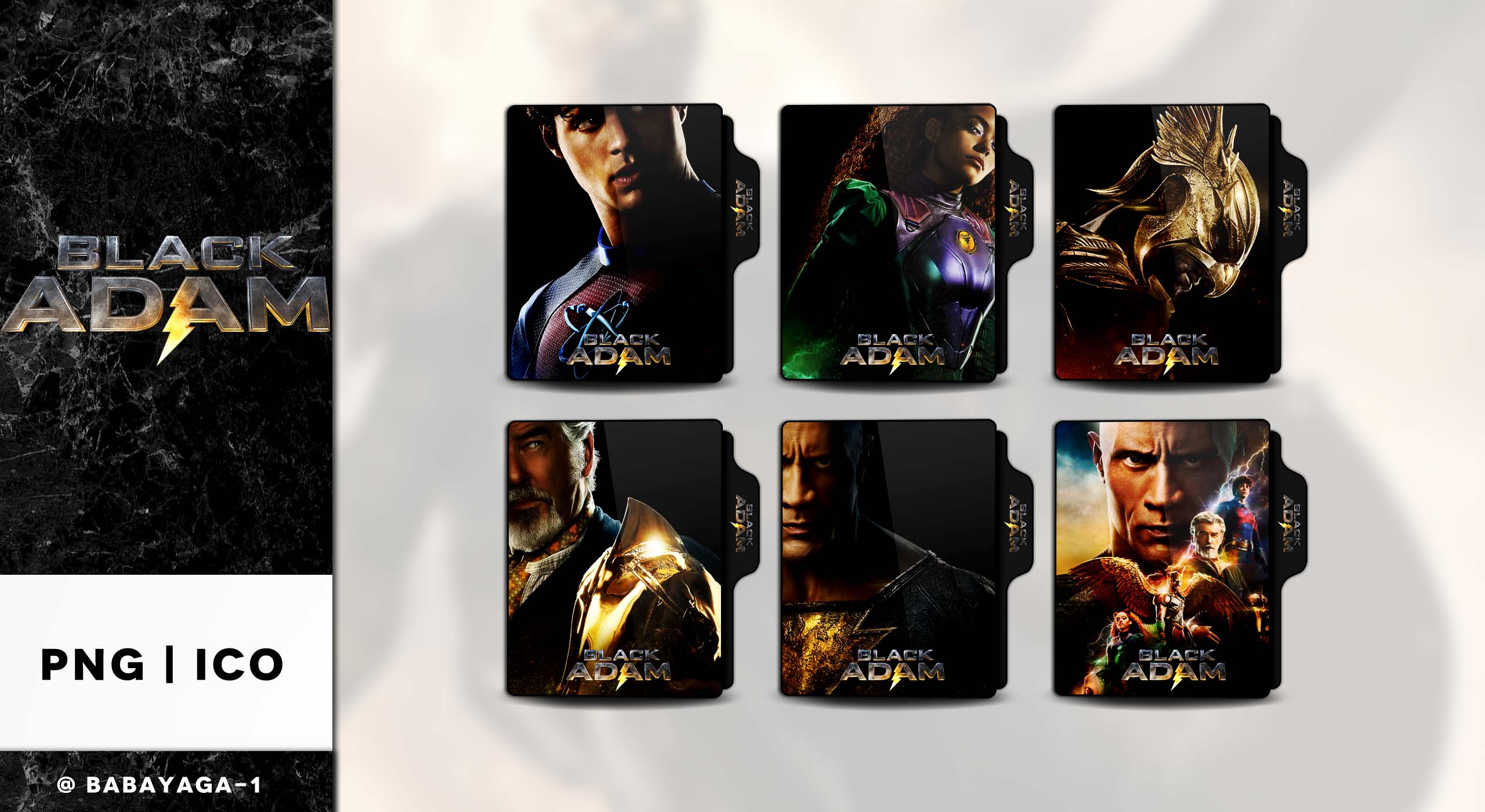 Black Adam Folder Icon by BabaYaga-1 on DeviantArt