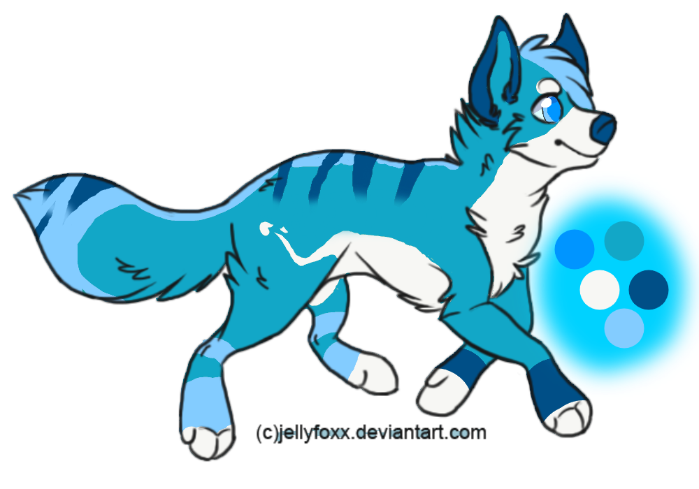 Water bottle themed wolf adoptable by Adoptab1esRule on DeviantArt