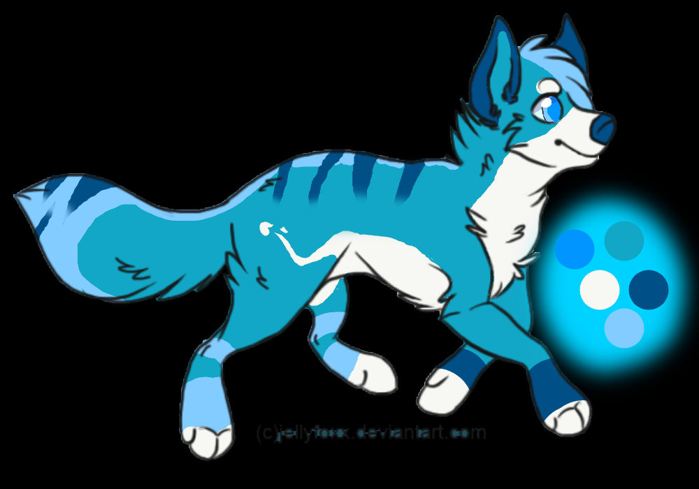 Water bottle themed wolf adoptable by Adoptab1esRule on DeviantArt
