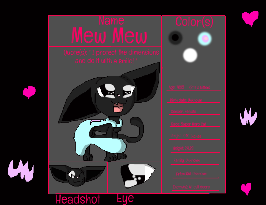 Mew Mew reference sheet by Kdfsmk20011 on DeviantArt