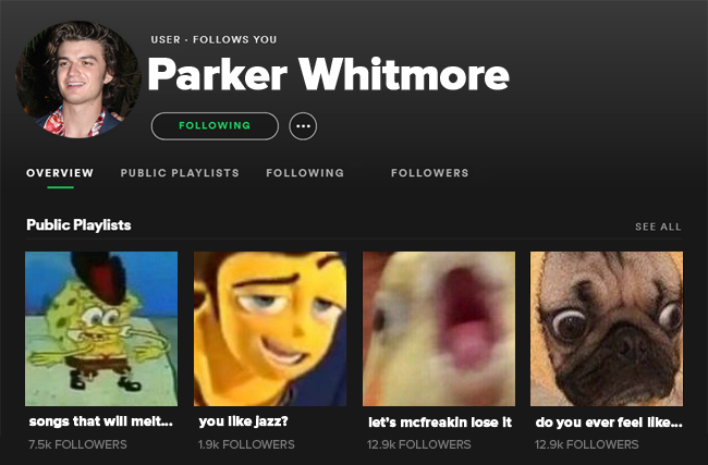 Spotify Profile Template by swanrcnson on DeviantArt