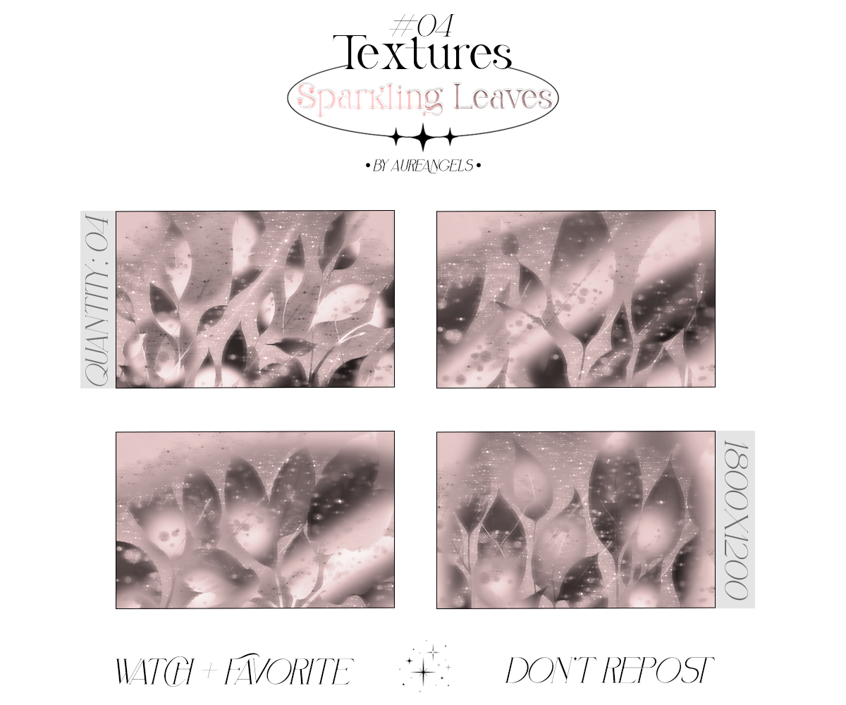 #TEXTURE PACK - SPARKLING LEAVES by aureangels on DeviantArt