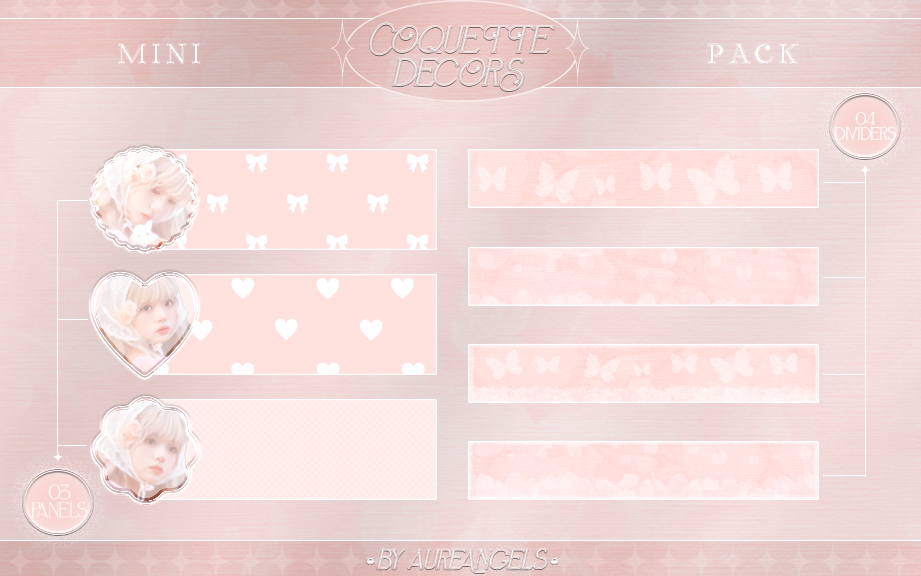 #COQUETTE DECORS - MINI PACK BY AUREANGELS by aureangels on DeviantArt