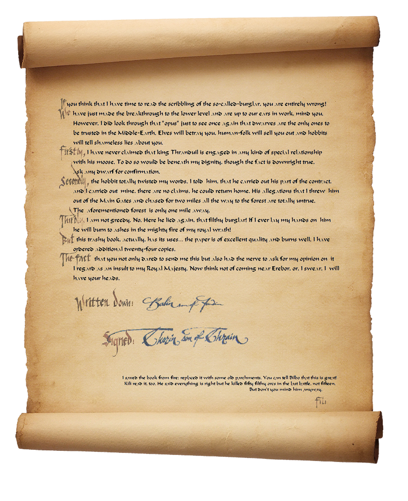 Thorin's Letter by katrinpolly on DeviantArt