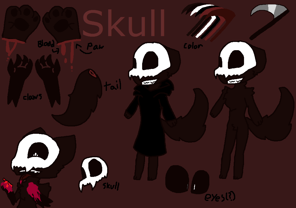 [new Oc] Skull Ref by pinkie-the-sans20 on DeviantArt