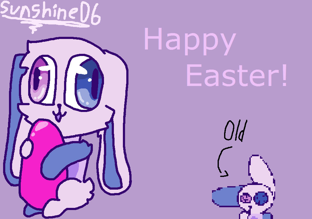 Happy Easter [with my old oc] by pinkie-the-sans20 on DeviantArt