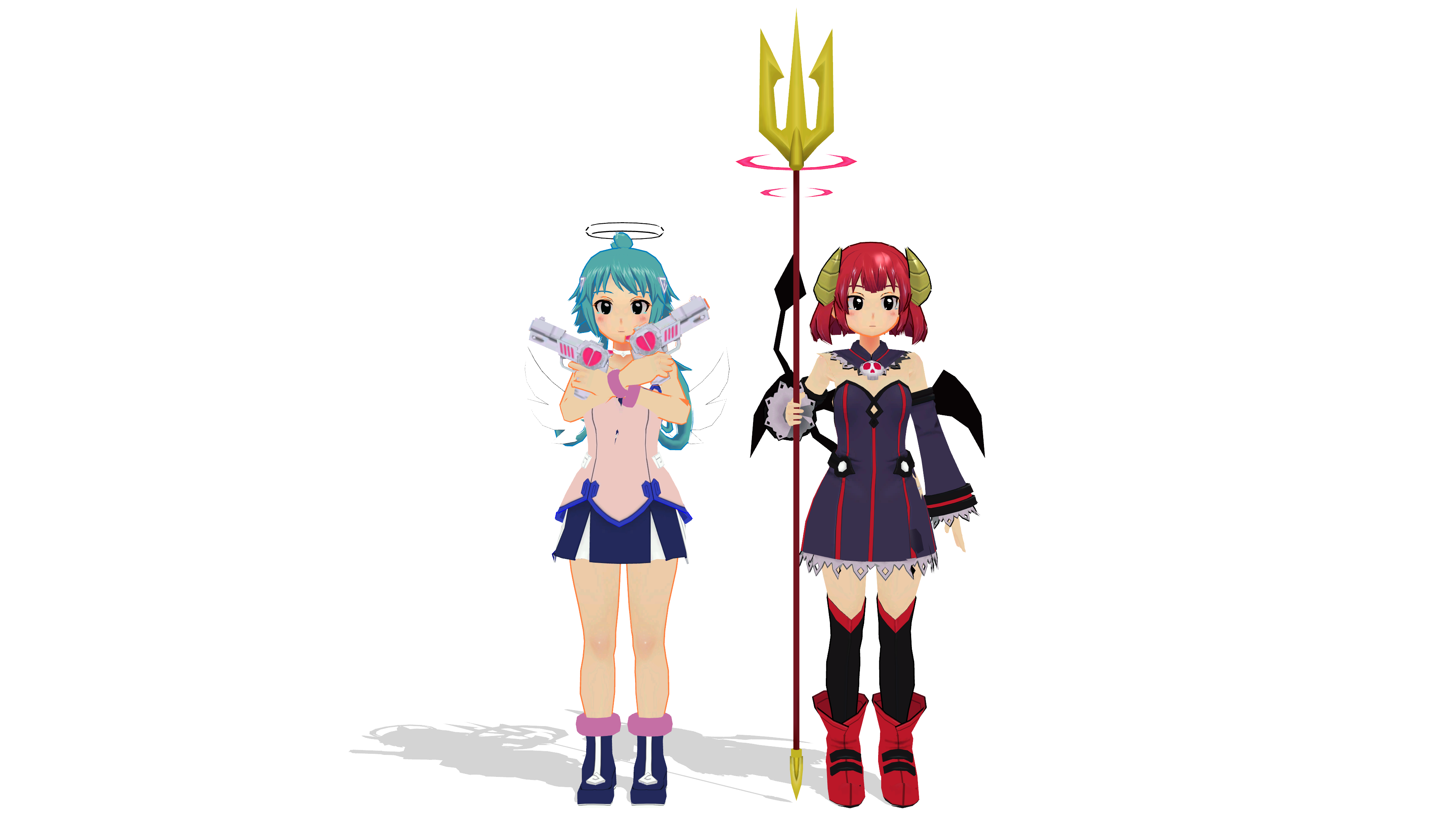 (MMD DL) - GalGun Double Peace - Ekoro and Kurona by IvanPolonikow on ...