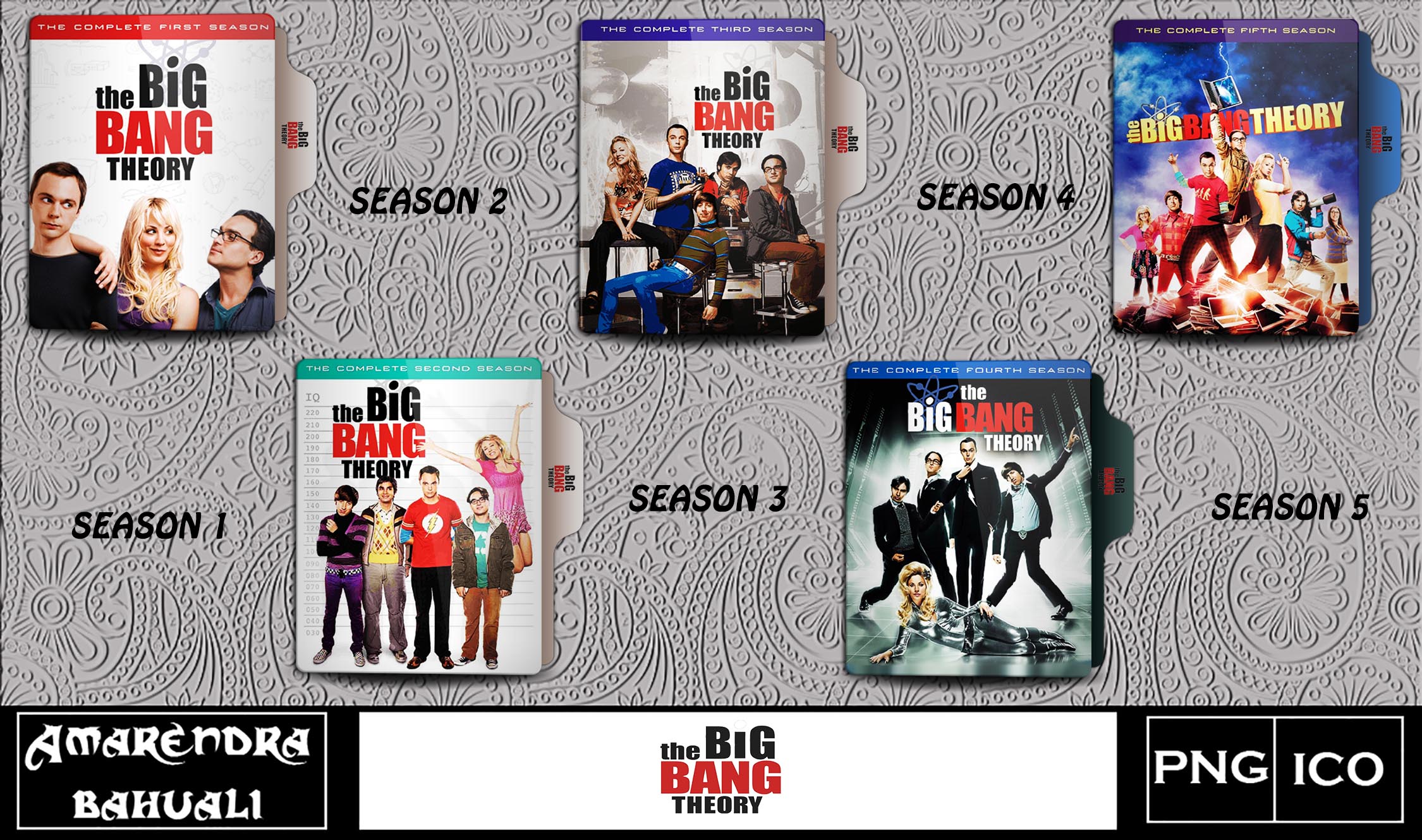 The Big Bang Theory SEASON 1,2,3,4,5 Folder icon by G0D-0F-THUND3R on ...