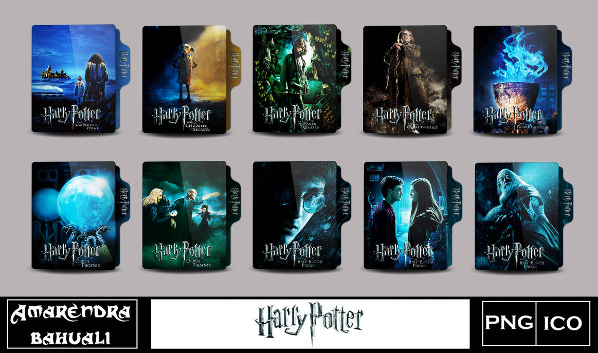 Harry Potter (1-7) folder icon collection by G0D-0F-THUND3R on DeviantArt
